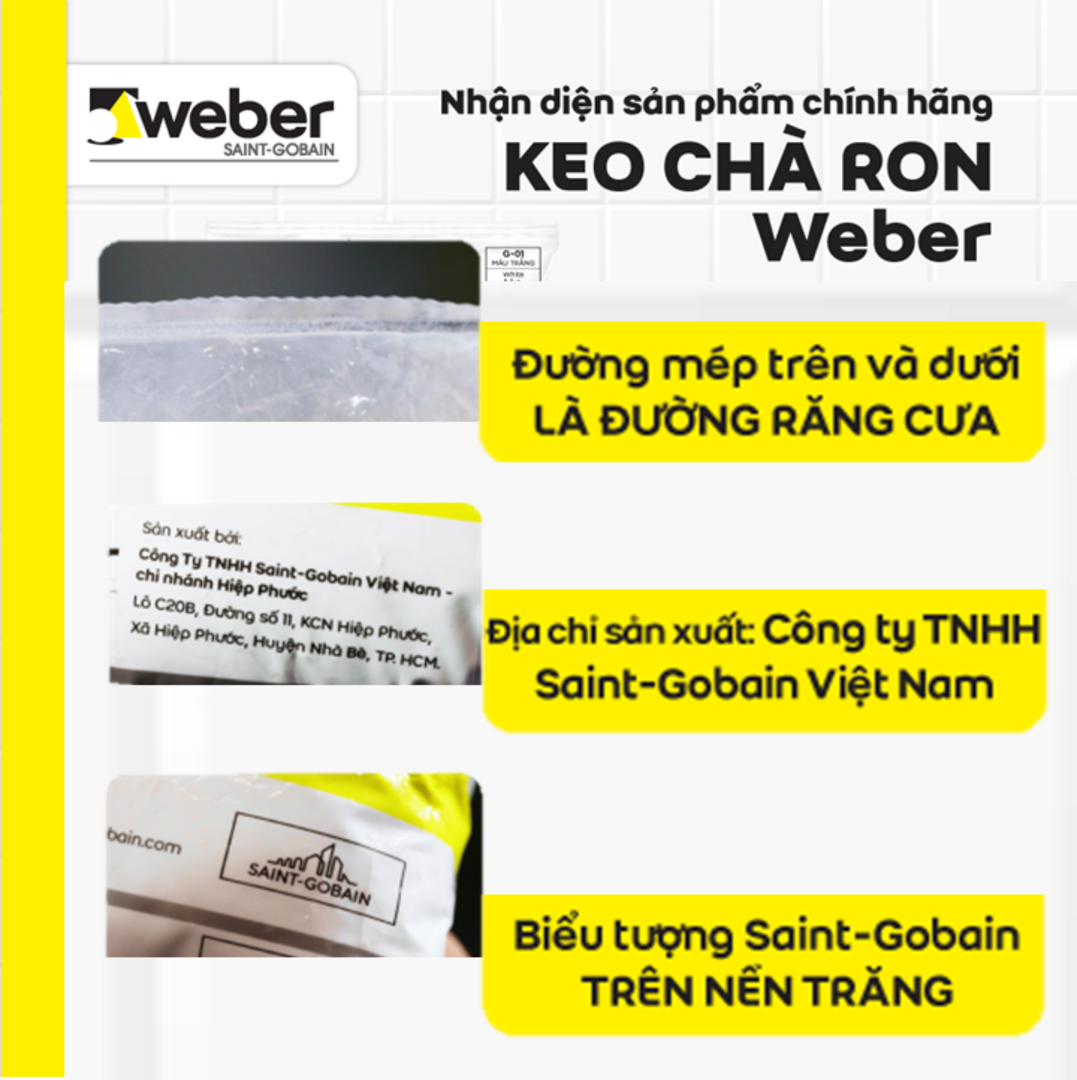 Làm sao nhận biết keo chà ron Weber chính hãng?