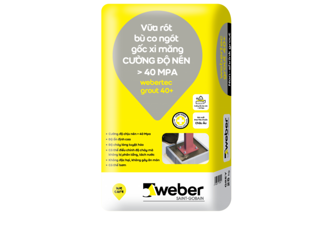 webertec grout 40+ : Vữa rót bù co ngót | Weber