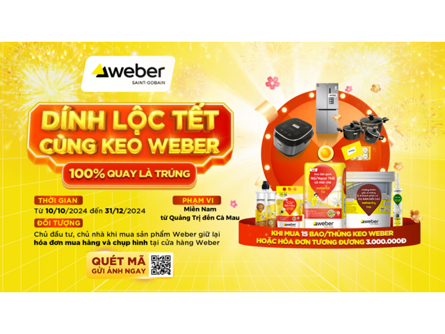 Miền Nam | Khuyến Mãi Dính Lộc Tết Cùng Keo Weber