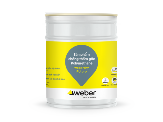 Weberdry PU pro: Chống thấm gốc Polyurethane siêu đàn hồi
